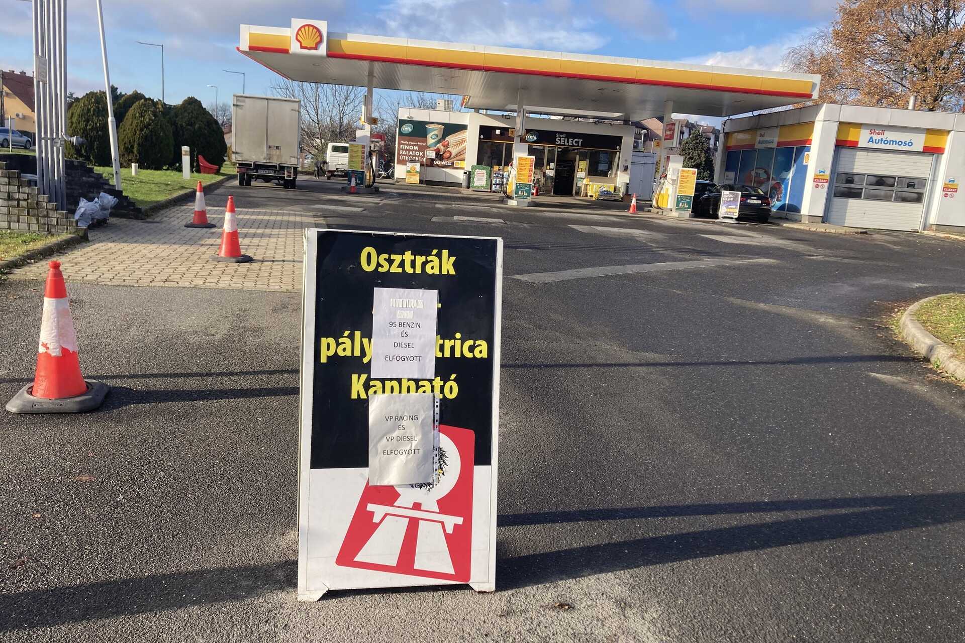 Konkrétan kiürült az egyik szombathelyi benzinkút