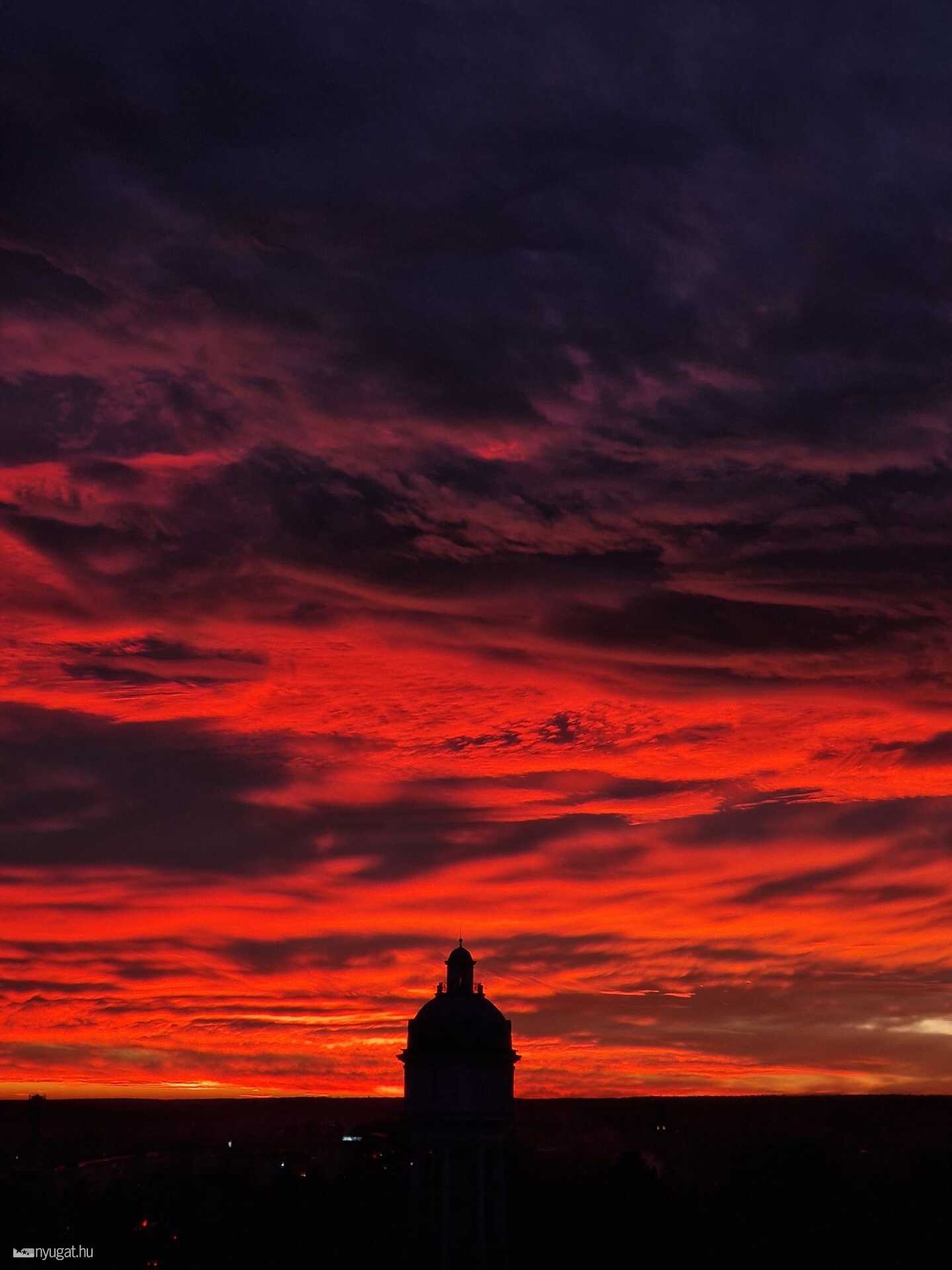 Szombathelyi naplemente karácsonykor