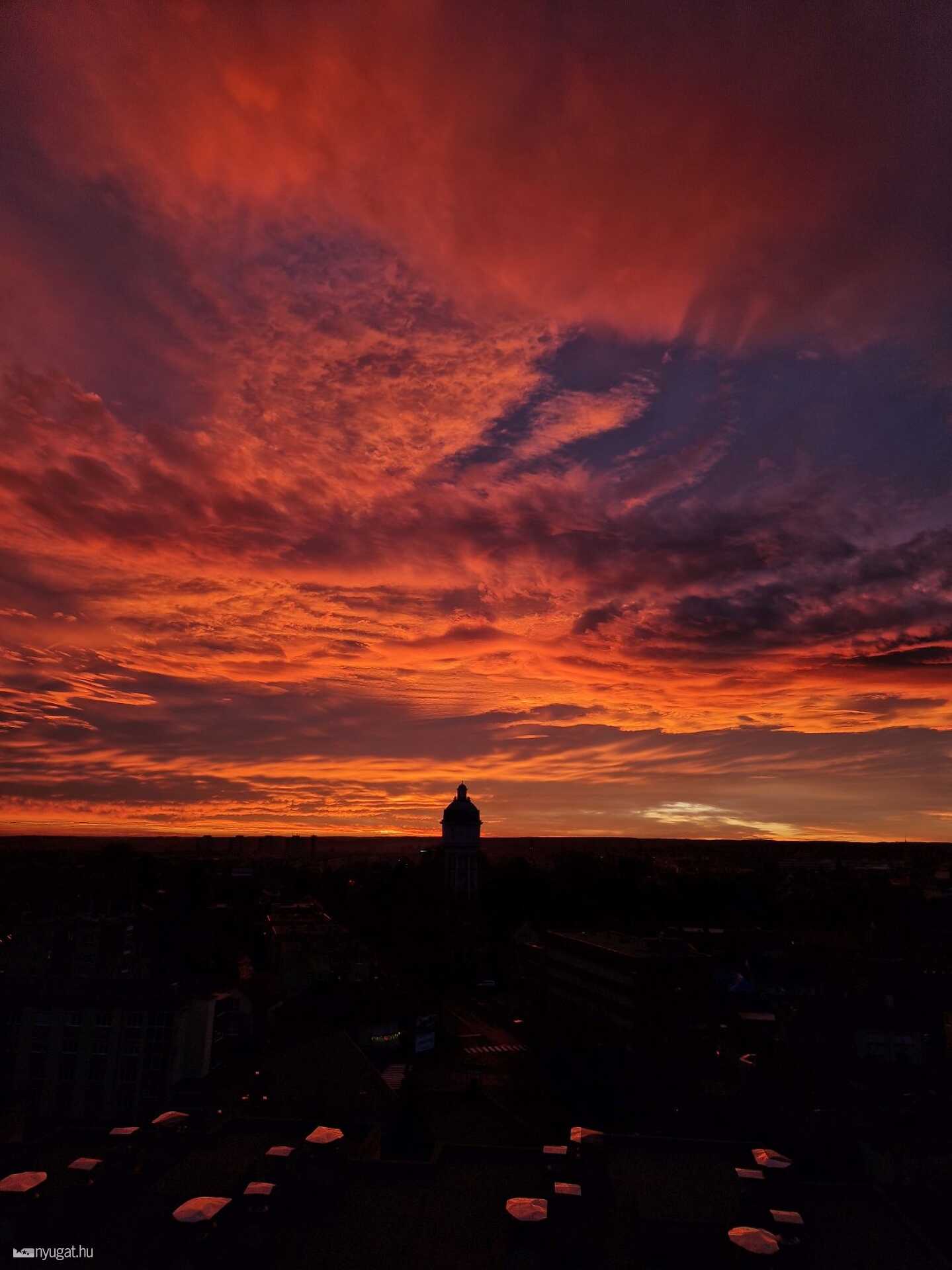 Szombathelyi naplemente karácsonykor