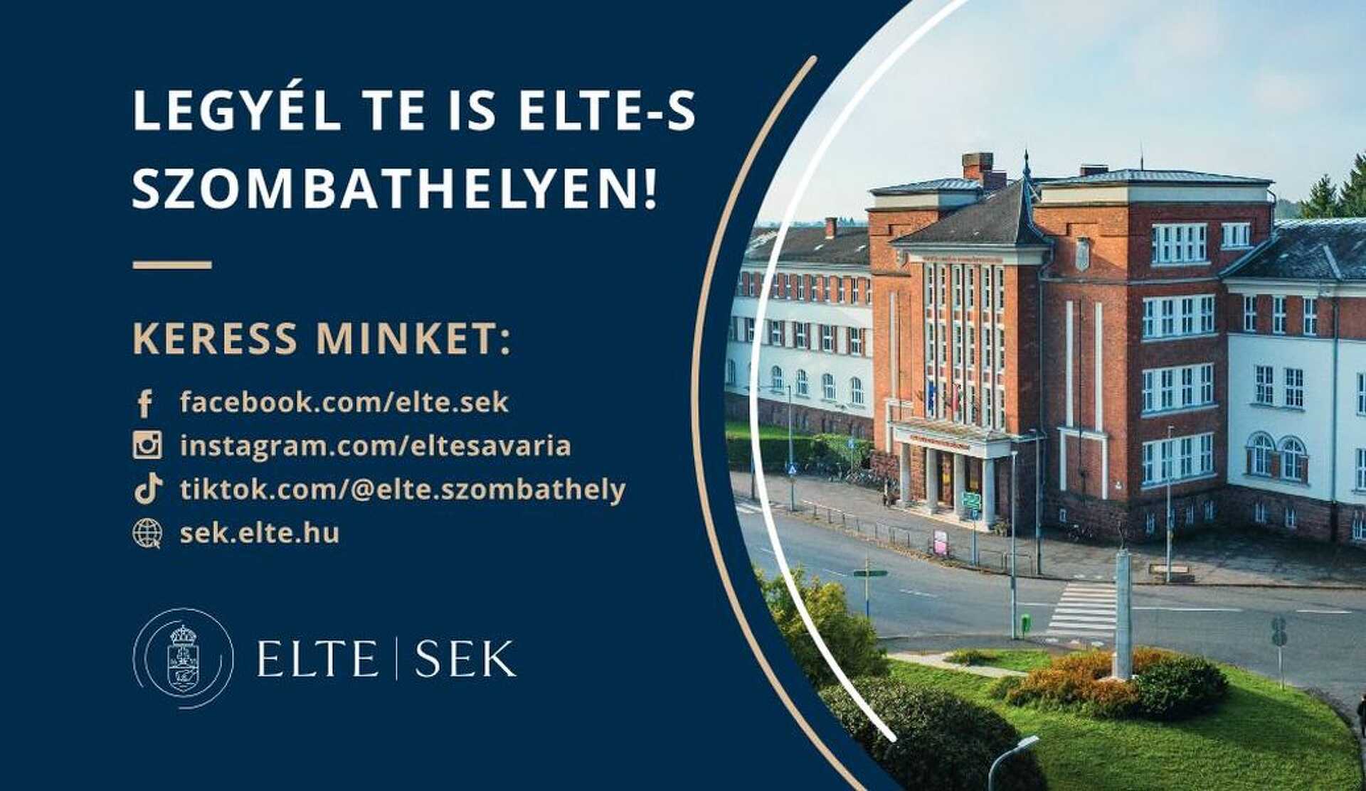 Legyél te is ELTE-s Szombathelyen!
